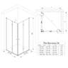 Brayden Studio Double Bifold Doors Shower Enclosure with Anti Slip Tray Transparent L Shape ...